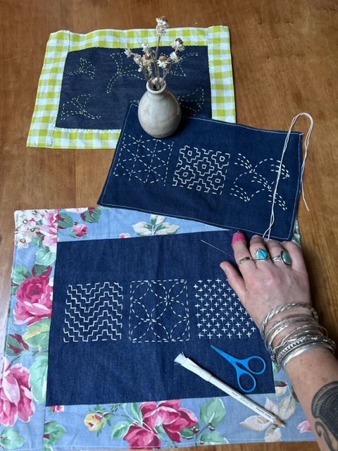 Sashiko Table Mat Sampler with Rachel Barclay – Bazaar Girls